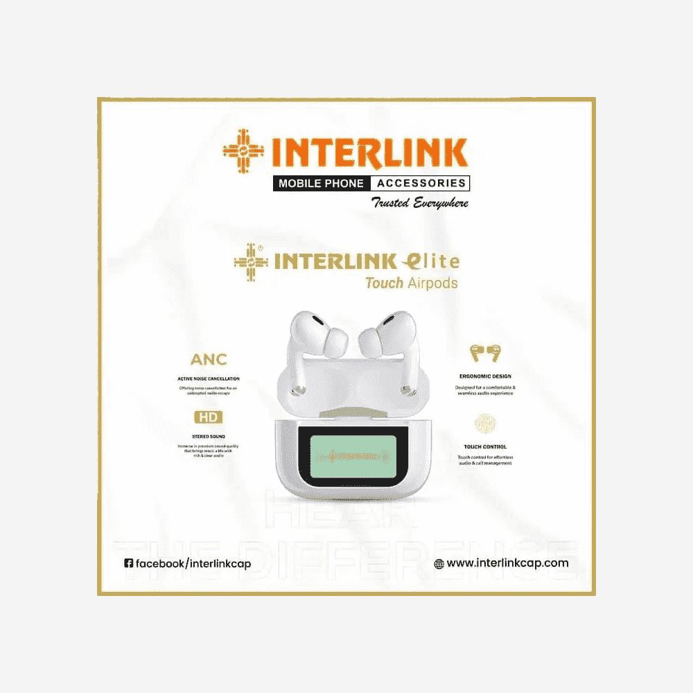 Interlink Elite Touch Screen Airpods - Smob.pk